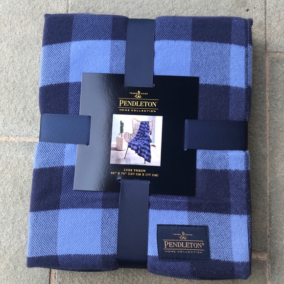 Pendleton | Bedding | Pendleton Rob Roy Luxe Throw Blue 5x70 | Poshmark